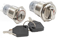 PVK4 Series Keylock/Selector Switches - E-Switch | DigiKey