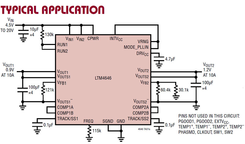 LTM4646 µModule Regulators - Analog Devices | DigiKey
