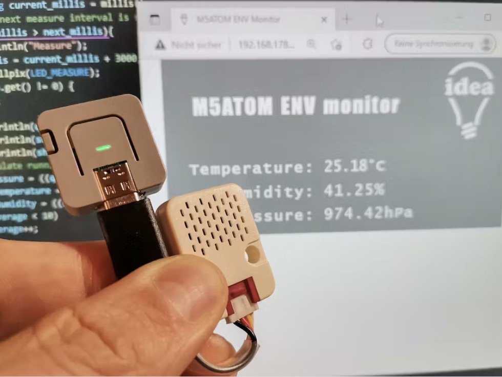 M5ATOM ENV mini data monitor