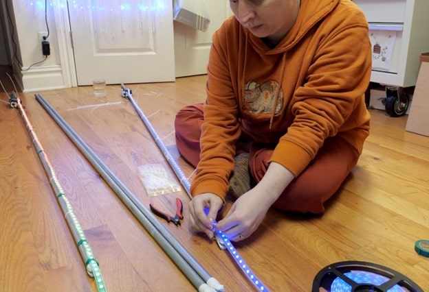 Neopixel LED Poles for Art Installment