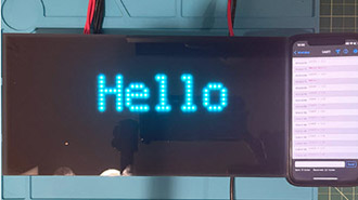 Bluetooth-Controlled Matrix LED Sign using Bluefruit Connect