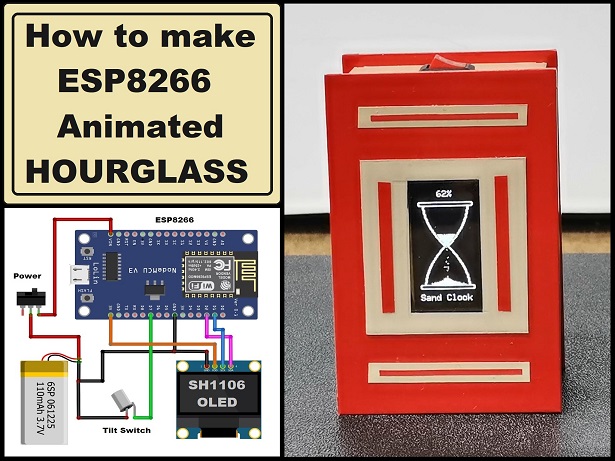 DIY ESP8266 Animated Hourglass on OLED Display
